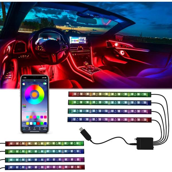 商品名Mega Racer RGB Interior Car Lights for Car - 48 LEDs Over 16 Million Colors, LED Strip Lights, Music Sync App Control...