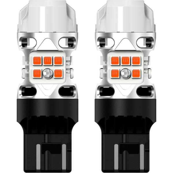 商品名LASFIT T3-7443A 7443 アンバーLASFIT 7440 7443 LED Turn Signal Bulb CANBUS Error Free 2023 New Extremely Bright 7444na Lig...