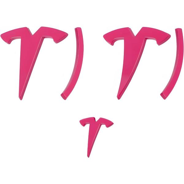 商品名YJMOTOR Fit Model Y Logo Cover,Front Trunk,Rear Trunk Logo Cover Sticker,3D ABS Red Style Sticker Interior Trims Badg...