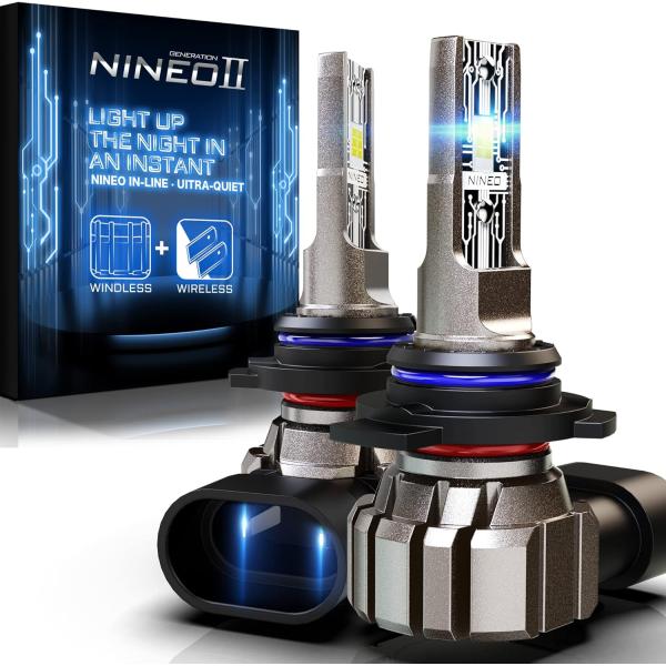 商品名NINEO 9012 LED Headlight Bulbs, 12000LM 300% Brighter hir2 Conversion Kits LED Light for Car 60W Cool White Plug &amp...