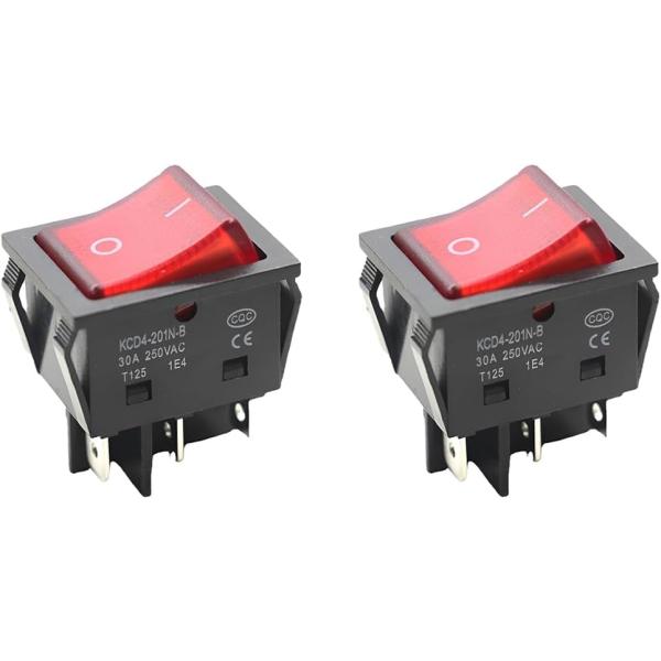 商品名zipelo 2 Pack 30A 220V Rocker Switch, 4 Pins 2 Positions ON/Off Car DPST Toggle Switch, AC 220V Boat Rocker Switch wi...