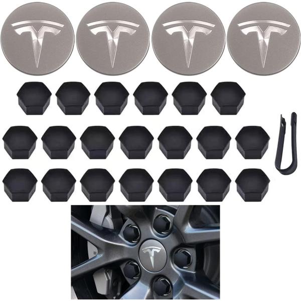 商品名Car Wheel Center Cap Kit Compatible with Tesla Model 3 Y S X Wheel Cap Kit Center Cap Lug Nut Cover Aero Wheel Center...