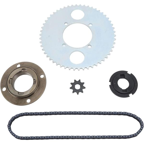 商品名T8F Chain Sprocket Kit - Steel 116 Link Drive Chain, Toothless Freewheel, 54T Chainring, Connector, and 9T Sprocket -...