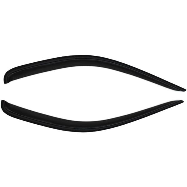 商品名FUpatayM 2pcs Doors Window Visors Front Side Outside Mount Channel Style Modified Acrylic Dark Smoke Tint Extended Ca...