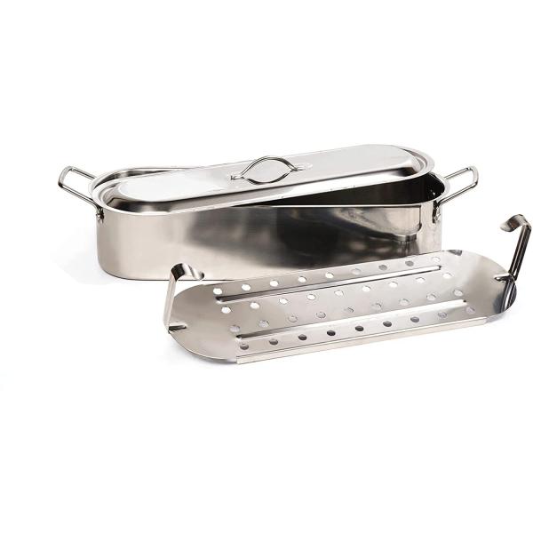 商品名RSVP 20"" 魚 密猟者 蒸し器 クッカー 18/8 ステンレス スチール/W 取り外し可能な ラックRSVP International Endurance Collection Fish Poaching Set, 20 i...