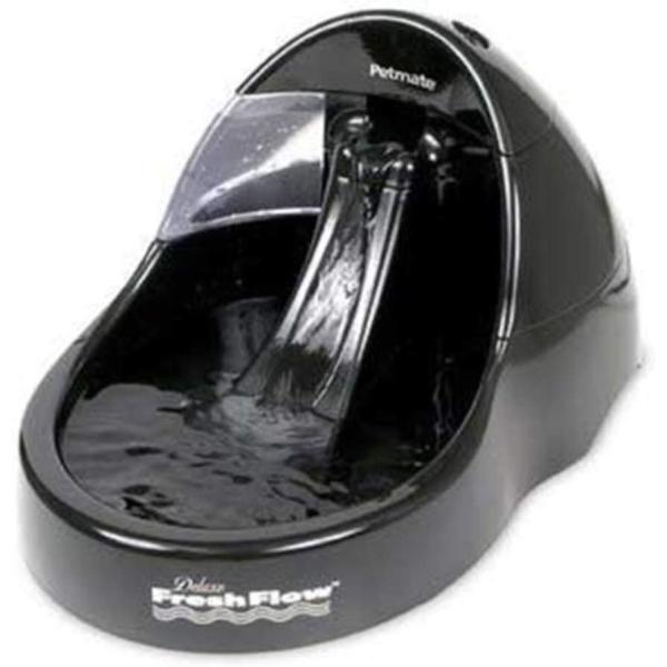 商品名：NEWフレッシュフロー【ブラック】Petmate Deluxe Fresh Flow Dog and Cat Water Fountain 3 Sizesブランド：Petmate商品サイズ：Medium高さ：18.5 cm横幅：25...