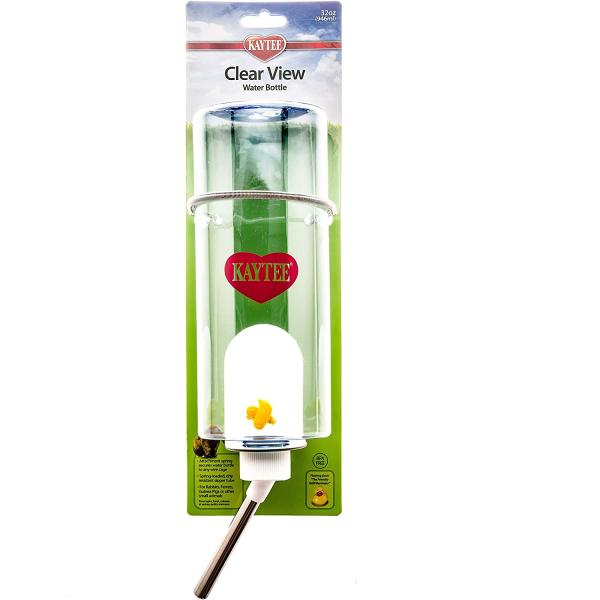 商品名Super Pet Clear Water Bottle 32oz Drip Resistant Sipper Tube Floating DuckKaytee Clearwater Bottle Single 32 Ouncesブラ...