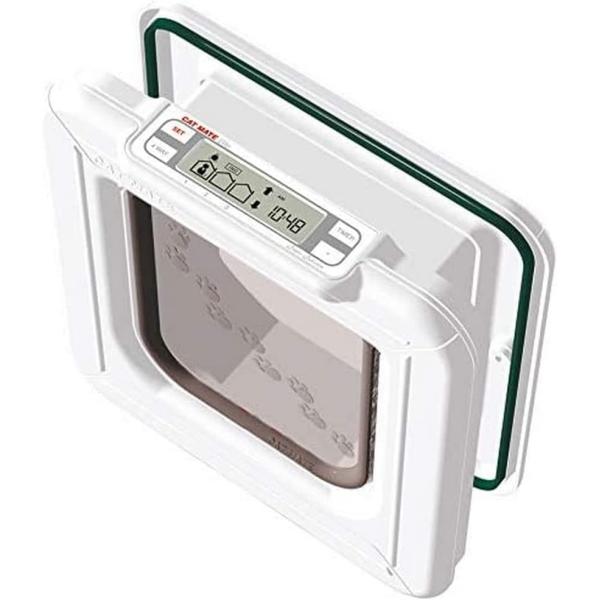 商品名Cat Mate Elite I.D. Disc Cat Flap with Timer Control - White by Cat MateAni Mate Cat Mate Elite I.D. Disc Cat Flap wi...