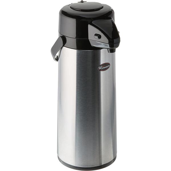 商品名ウィンコ2.5リットルのガラスライニングエアーポット、プッシュボタンWinco 2.5 Liter Glass Lined Airpot, Push Buttonブランド：Winco商品サイズ：2.5 Liter高さ：18.1 cm横...