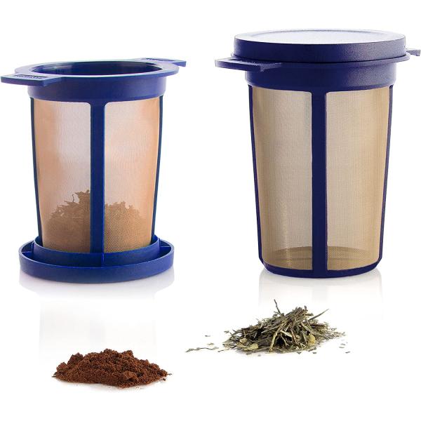 商品名Finum Brewing Basket, large, blue by FinumFinum Reusable Stainless Steel Coffee and Tea Infusing Mesh Brewing Basket,...