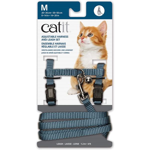 商品名Catit Nylon Adjustable Cat Harness and Leash Set, Medium, Blue by CatitCatit Nylon Adjustable Cat Harness and Leash S...
