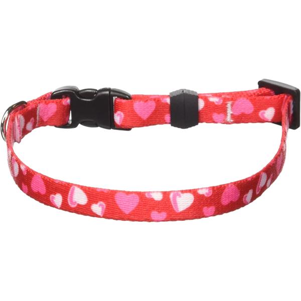 商品名Red Hearts Dog Collar - Size Extra Small 8"" to 12"" Long - Made In The USAブランド：Yellow Dog Design商品サイズ：Extra Small 8"...