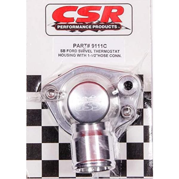 商品名: CSR Performance Products 9111C クリアスイベルサーモスタットハウジング スモールブロックフォード用 CSR Performance Products 9111C Clear Swivel Thermo...