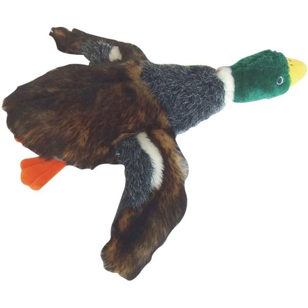 商品名PetLou Mallard Duck Durable Plush Soft Tug Shake Squeaker Interactive Dog Toy 8""Pet Lou 00836 Medium Plush Dog Chew ...
