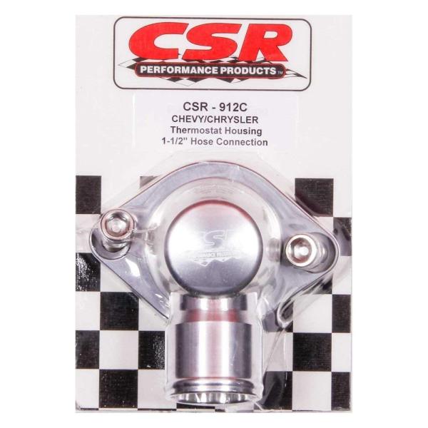 商品名: CSR Performance Products 912C クリア 陽極酸化 スイベルスタイル サーモスタットハウジング GMおよびMoparエンジン用 1-1/2インチホース付き CSR Performance Products...