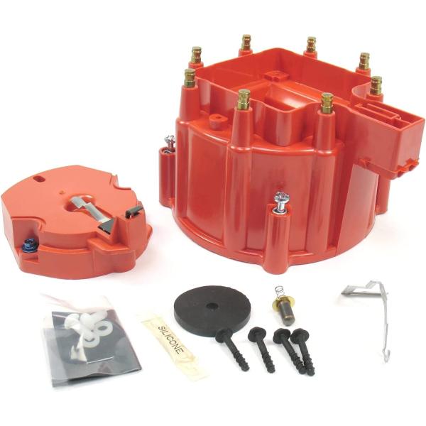 商品名Pertronix D4001 Flame-Thrower レッド HEI ディストリビューターキャップとローターキットPertronix D4001 Flame-Thrower Red HEI Distributor Cap and...