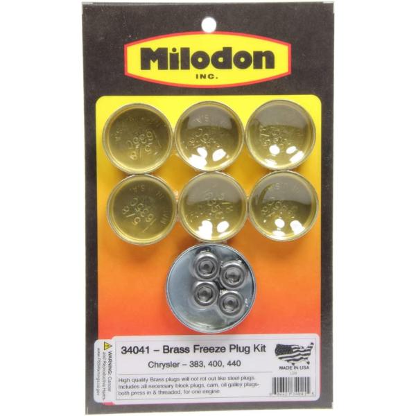 商品名Milodon 34041 真鍮フリーズプラグキット ビッグブロッククライスラー383/440用Milodon 34041 Brass Freeze Plug Kit for Big Block Chrysler 383/440ブラン...