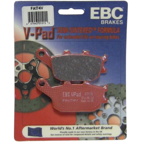 商品名BRAKEPAD SEMISNTRD FA174VEBC Brakes FA174V Semi Sintered Disc Brake Padブランド：EBC Brakes商品サイズ：高さ：0.9 cm横幅：13.5 cm奥行：16....