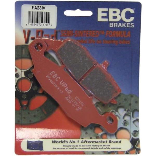 商品名BRAKEPAD SEMISNTRD FA231VEBC Brakes FA231V Semi Sintered Disc Brake Pad, Black, One-Sizeブランド：EBC Brakes商品サイズ：高さ：1.3 c...