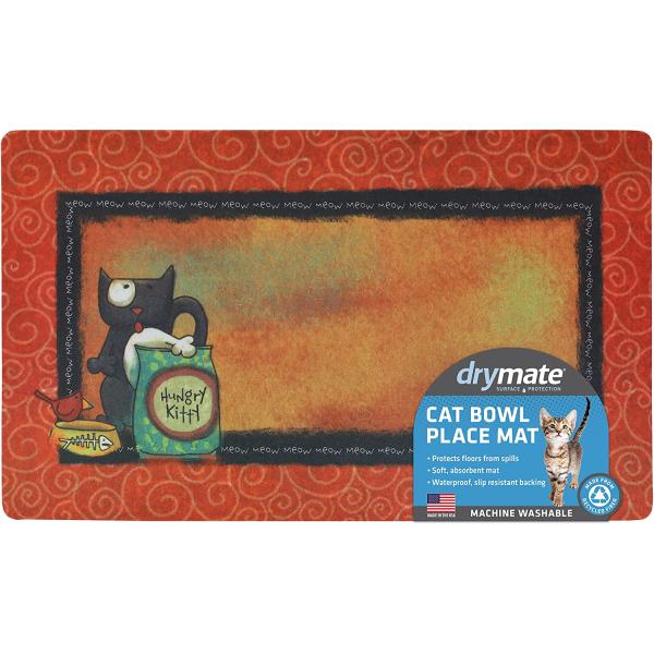 商品名Drymate 12 by 20-Inch Cat Bowl with Place Mat in Hungry Kitty Design by DrymateDrymate Cat Bowl Placemat, Pet Food Fe...