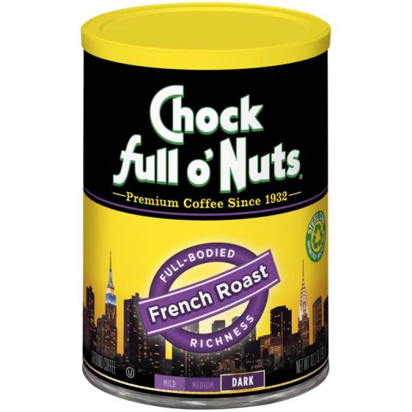 商品名Chock Full o' Nuts French Roast Ground Coffee, Medium-Dark Roast - Arabica Coffee Beans - Full-boded, Rich, Bold Medi...