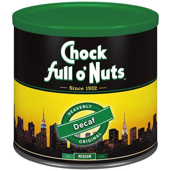商品名Chock Full o’Nuts Original Decaf Ground Coffee, Medium Roast - Arabica Coffee Beans   Full-Bodied Medium Blend with R...
