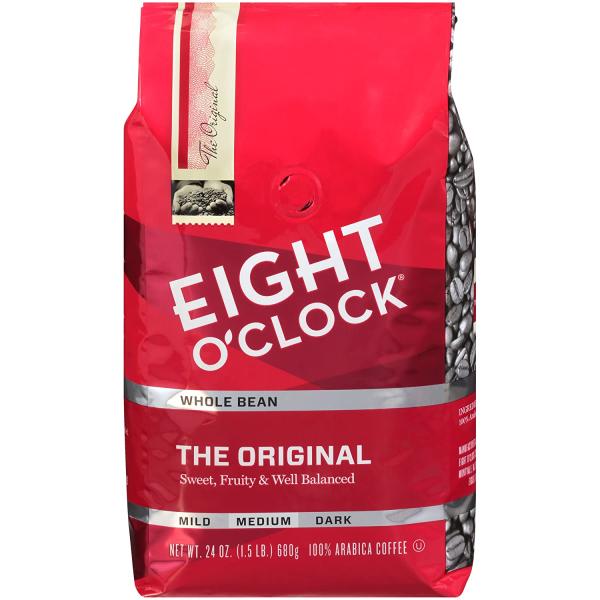 商品名Eight O'Clock Coffee The Original, Medium Roast, Whole Bean Coffee, 24 Ounce (Pack of 1), 100% Arabica, Kosher Certif...