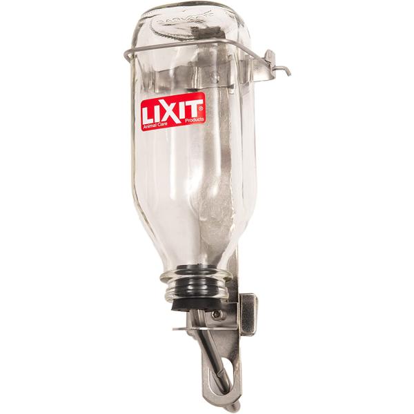 商品名Lixit Glass Bird Water Bottle 32 oz Medium Tube 7/16 in GB32M by LixitLixit Heavy Duty Deluxe Glass Water Bottles for...