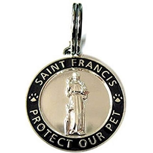 商品名Luxepets ペット用首輪チャーム アッシジの聖フランシス スモール ブラックLuxepets Pet Collar Charm, Saint Francis of Assisi, Small, Blackブランド：Luxepet...
