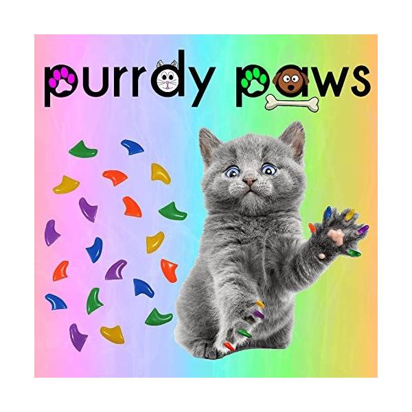 商品名Purrdy Paws Soft Nail Caps for Cat Claws Rainbow Combo (Medium)ブランド：Purrdy Paws商品サイズ：Medium高さ：1.2 cm横幅：4.9 cm奥行：10.9 ...