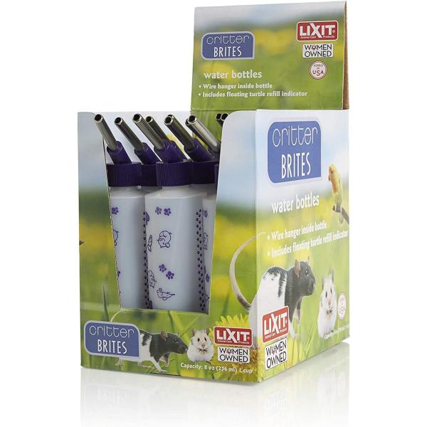 商品名Lixit Critter Brites 8oz Water Bottle - (Assorted Colors) by LixitLixit Bulk Water Bottles with Display Case for Rabb...