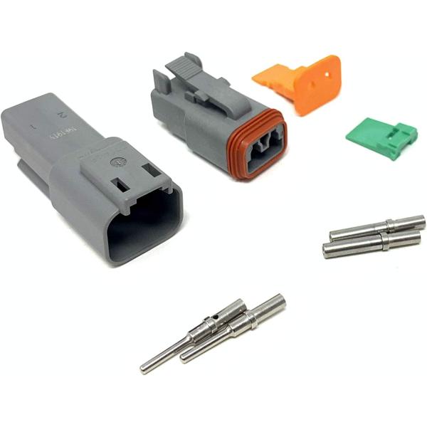 商品名Deutsch DTシリーズ 2ピンコネクターキット バレルスタイル端子付き 16-20 AWGDeutsch DT Series 2 Pin Connector Kit w/Barrel Style Terminals 16-20 ...