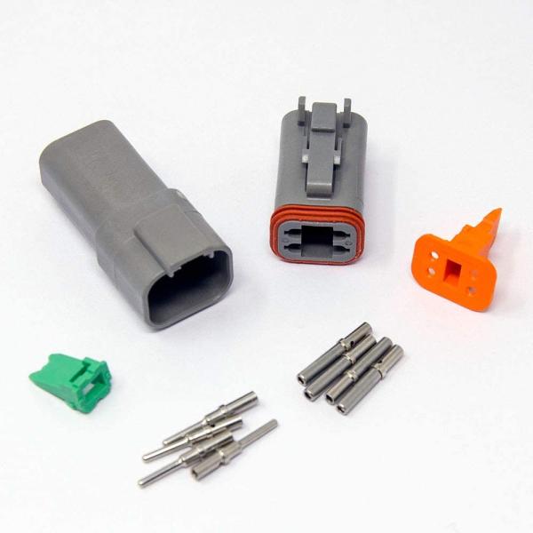 商品名Deutsch DTシリーズ 4ピンコネクターキット バレルスタイルターミナル付き 16-20 AWGDeutsch DT Series 4 Pin Connector Kit w/Barrel Style Terminals 16-...