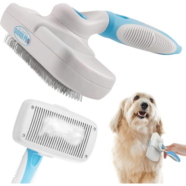 商品名The Pet Portal Self Cleaning Dog Brush for Shedding Slicker Brush Cat Long Haired Pet Brush Grooming Deshedding Suppl...