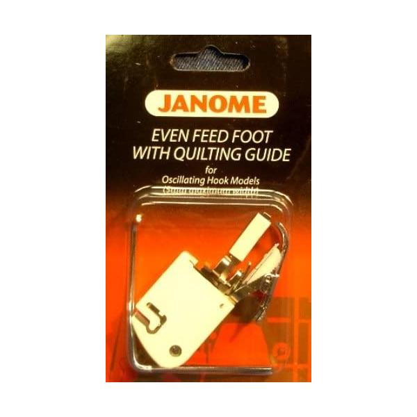 商品名Janome Even Feed Foot with Quilting Guide Oscillating Hook Models by JanomeJanome Even Feed Foot with Quilting Guide ...