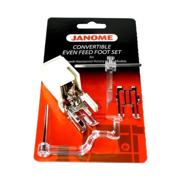 商品名Janome コンバーチブル イーブンフィードフットセット ローシャンク 水平ロータリーフックモデルJanome Convertible Even Feed Foot Set Low Shank Horizontal Rotary H...