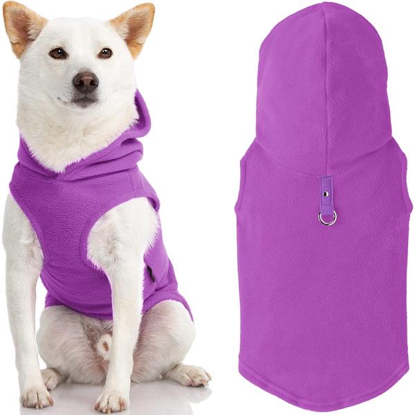 商品名Gooby 72105-PUR-M Fleece Vest Hoodie Purple MediumGooby Fleece Vest Hoodie Dog Sweater - Purple, Medium - Warm Pullov...