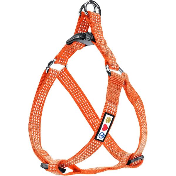 商品名Pawtitas Reflective Dog Harness L Orange ポーティタスペット反射犬のハーネス反射ベストハーネスコンフォートコントロールトレーニングあなたの子犬ハーネス/犬ハーネスを歩く大 オレンジPawtita...