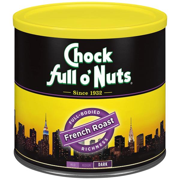 商品名Chock Full o’Nuts French Roast Ground Coffee, Medium-Dark Roast   Arabica Coffee Beans   Full-Boded, Rich, Bold Mediu...
