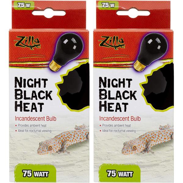 商品名Zilla Night Black Heat Incandescent Bulb for Reptiles [Set of 2] Watt: 75 Wattsブランド：Zilla商品サイズ：高さ：9.8 cm横幅：14.1 cm奥行：...