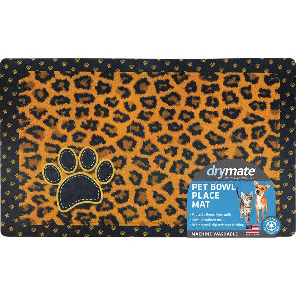 商品名Drymate Pet Bowl Place Mat in Furtitude, 12 by 20-Inch, Leopard, Tan by DrymateDrymate Pet Bowl Placemat, Dog &amp; C...