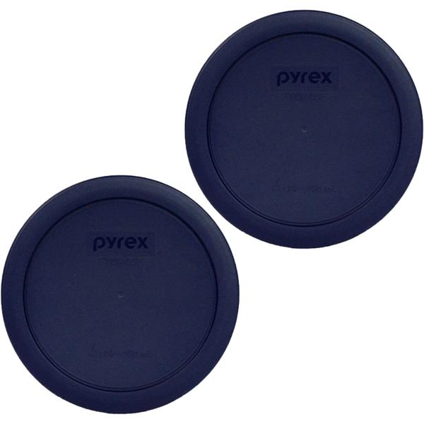 商品名パイレックス 丸型保管用カバー−ガラスボウル用プラスチックカバー ブルー 7201-PCPyrex 4 Cup Round Plastic Cover Navy Blue (2 Pack)ブランド：Pyrex商品サイズ：高さ：1.2 ...