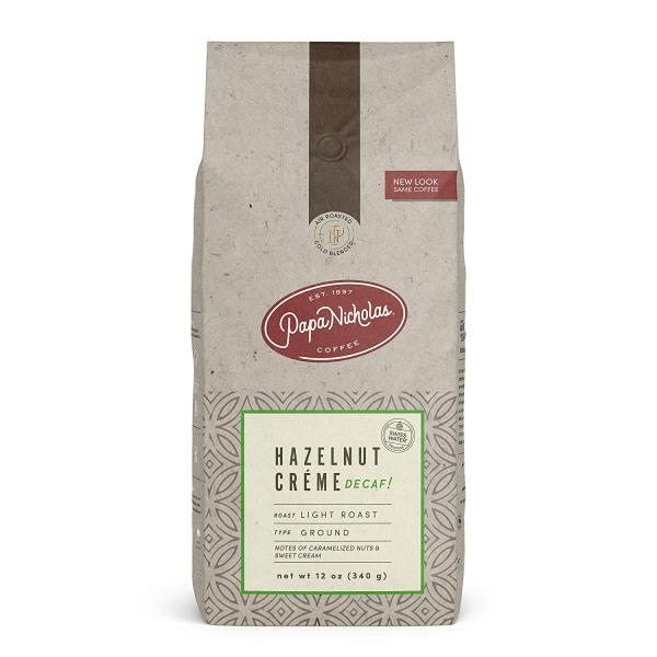 商品名PapaNicholas Coffee Ground Coffee, Decaffeinated, Hazelnut Creme, 12 Ounceブランド：Papanicholas Coffee商品サイズ：12 Ounce (Pac...