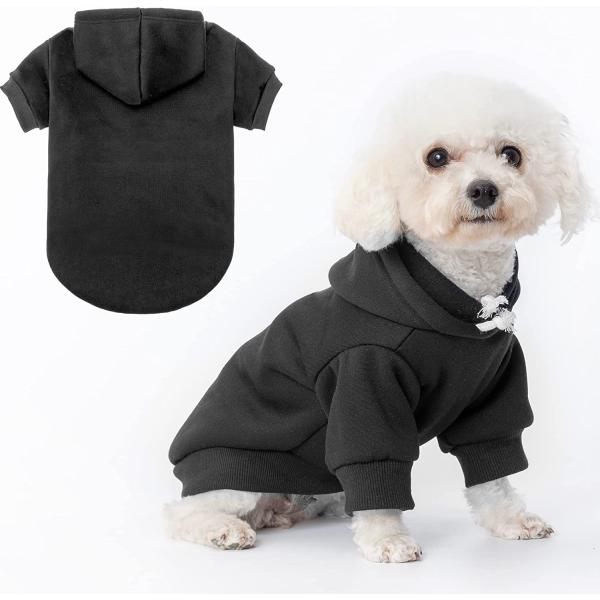商品名BINGPET ブランク基本的な綿/ポリエステルペット犬トレーナーパーカba1002ブラック余分な小さなBINGPET Dog Hoodies-Fleece Lined-Hooded Pullover for Dog Cat in C...