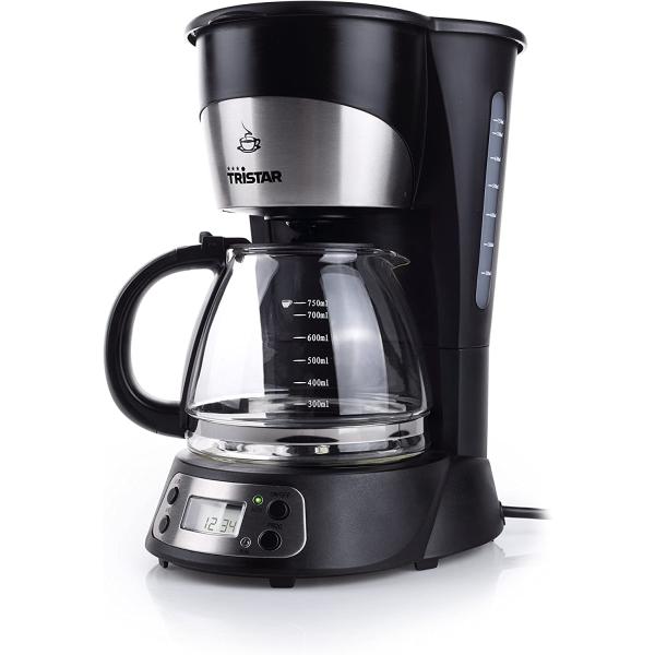 商品名Tristar CM1235 Electric Coffee Maker with Timerブランド：Tristar商品サイズ：高さ：19.1 cm横幅：23.2 cm奥行：29.5 cm 商品番号：CM-1235色：Silver素材：