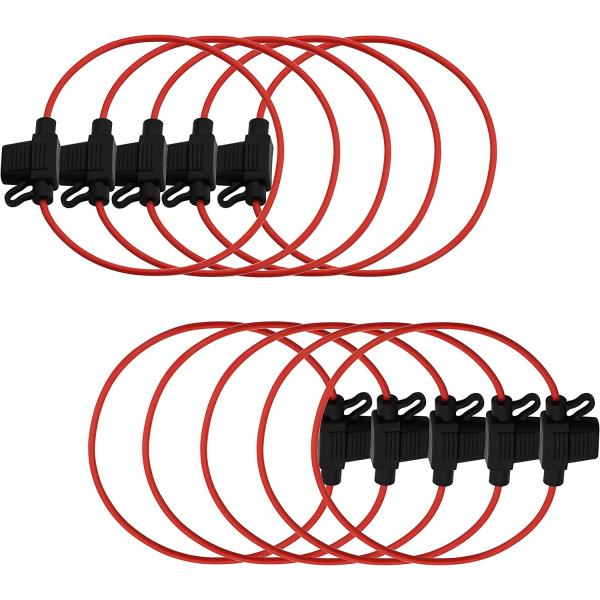 商品名DIGITEN 10pcs Inline 16 AWG Blade ATM Mini Fuse Holder for Car Boat Truck with 30cm Wire (Pack of 10)ブランド：DIGITEN商品サイ...