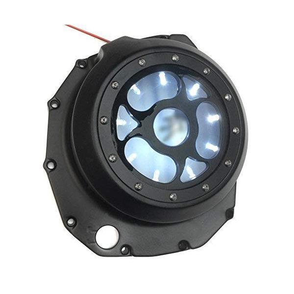 商品名:  XKMT-White LED Black See Through Engine Clutch Cover Compatible With Gsx1300R Hayabusa B-King 1999-2013 Motorbike ...
