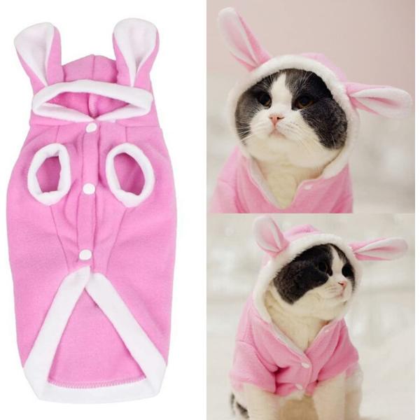 商品名Bro'Bear Plush Rabbit Outfit with Hood &amp; Bunny Ears for Small Dogs &amp; Cats Pink (Small)ブランド：Bolbove商品サイズ：Small...