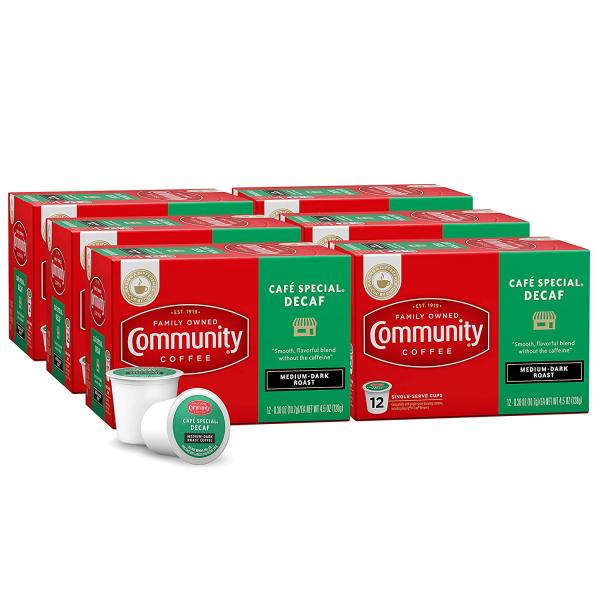 商品名Community Coffee Caf  Special Decaf 72 Count Coffee Pods, Medium Dark Roast Decaf, Compatible with Keurig 2.0 K-Cup B...