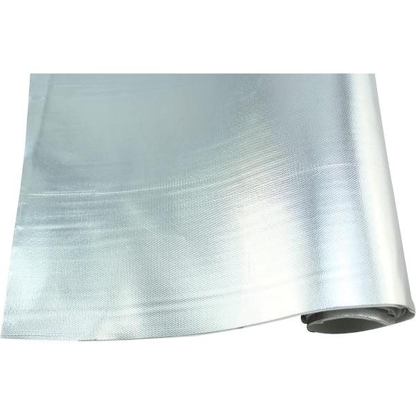 商品名SWI Parts 12"" X 12"" Adhesive Backed Aluminized Fiberglass Sheet Practical Heat Shield Protection Barrier Cover Alum...